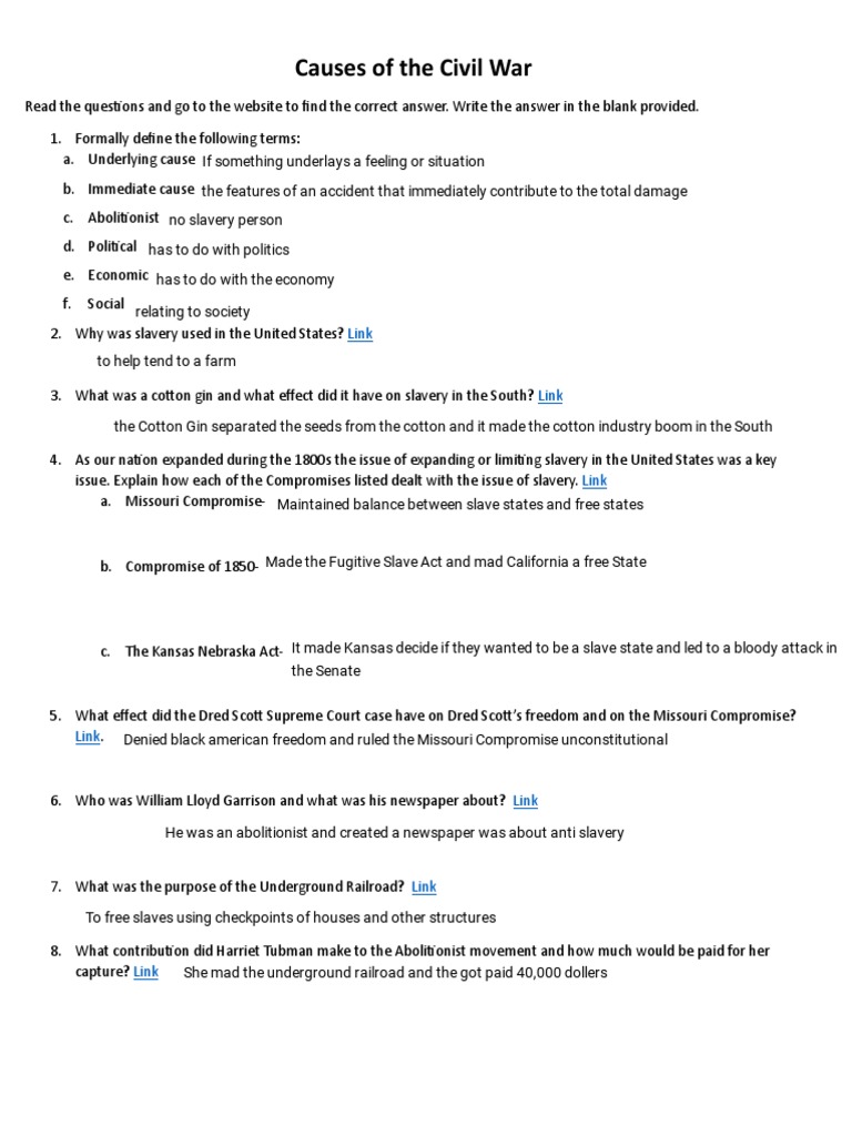 Kami Export - Steven Pepin - Causes of CW Webquest - Docx.kami | PDF