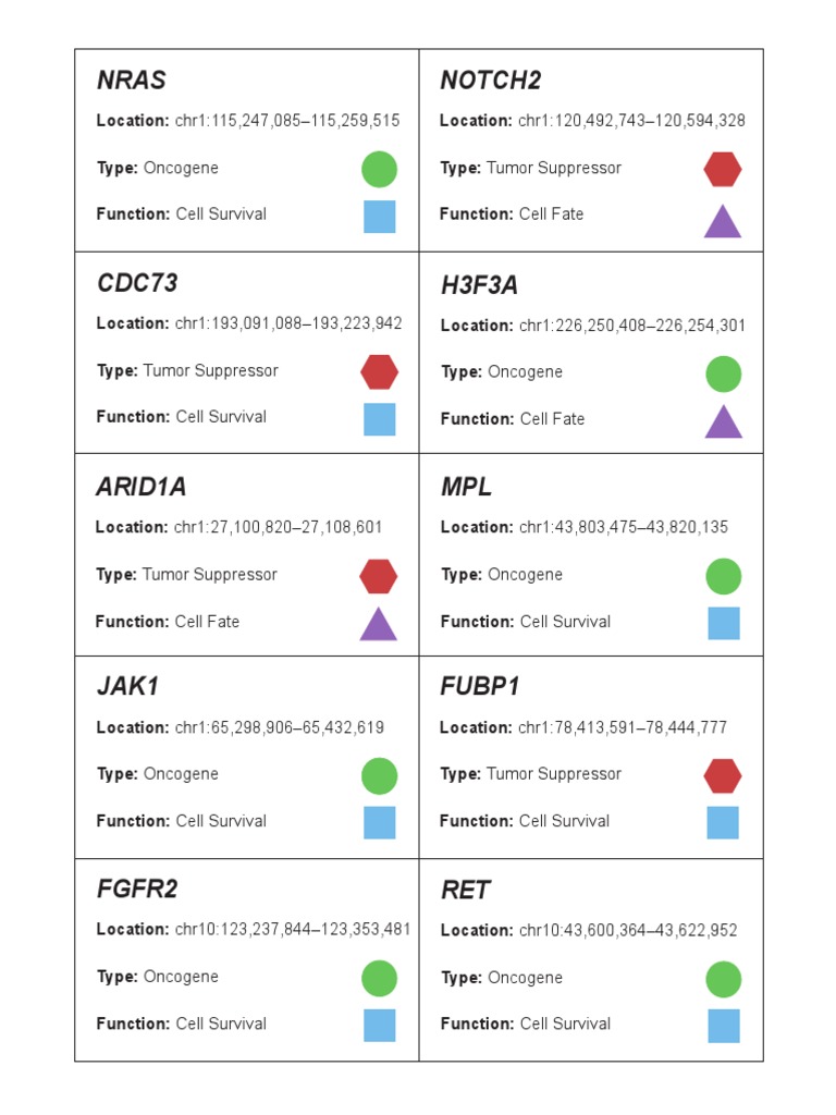 Activity1 Cancer Gene Cards | PDF | Tumor Suppressor Gene | Oncogene