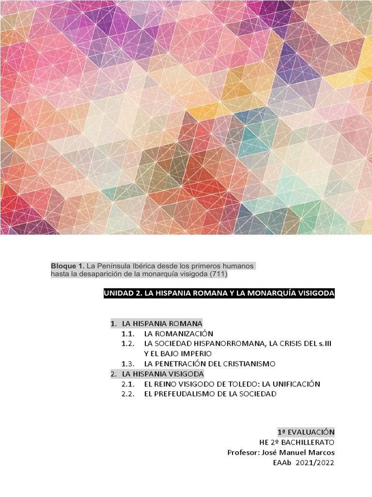 UD2 La Hispania Romana y La Monarquía Visigoda PDF | PDF | Guerras ...