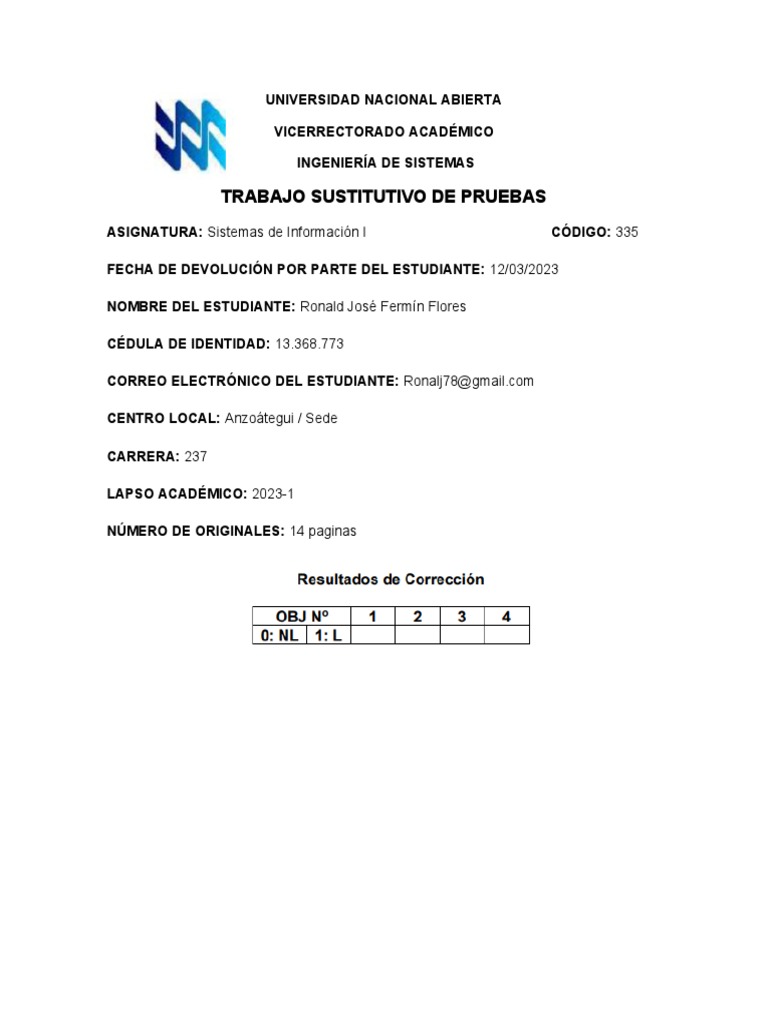 335 TSP Ronald Fermin 13.368.773 Lapso 2023 1 | PDF | Software ...