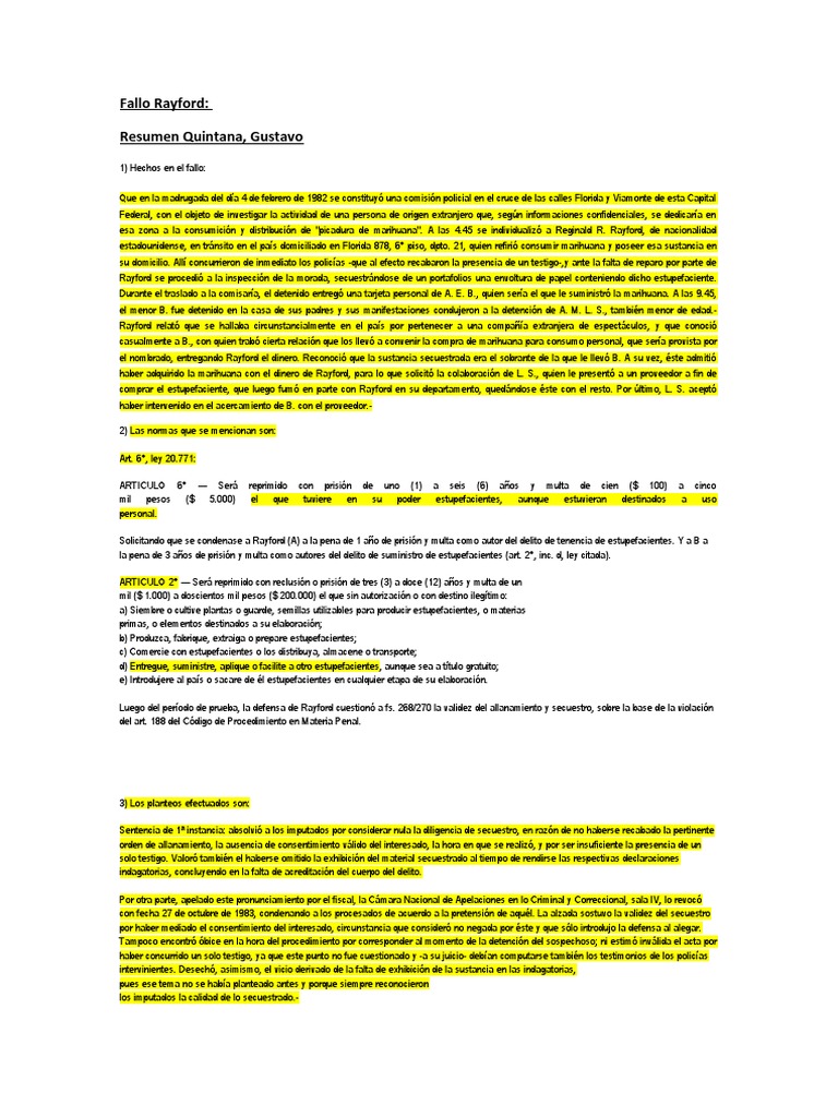 Fallo Rayford | PDF | Debido al proceso | Justicia