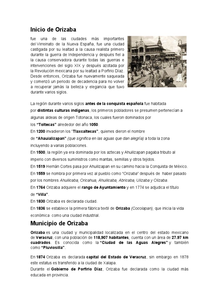 Inicio de Orizaba | PDF | Alimentos | Cocina occidental