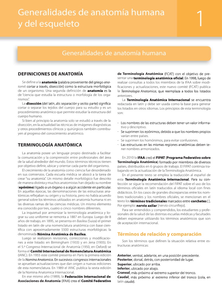 Latarjet - Cap 1 A 3 - Generalidades de Anatomia PDF | PDF | Hueso ...