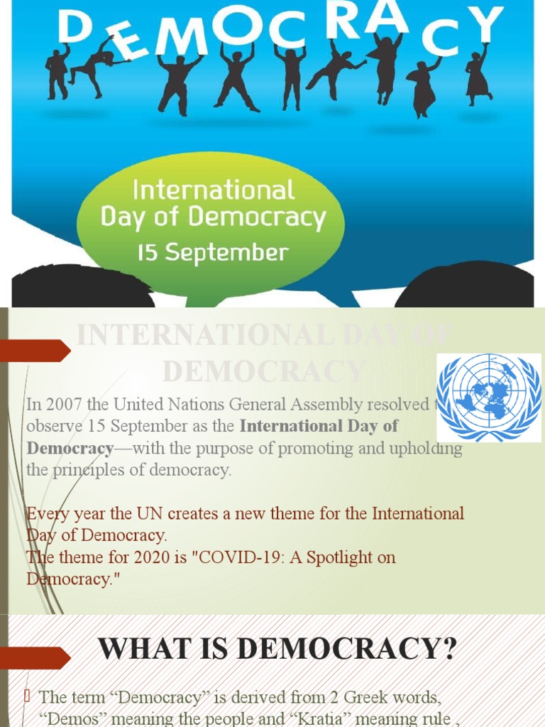 International Day of Democracy | PDF | Democracy | Political Ideologies