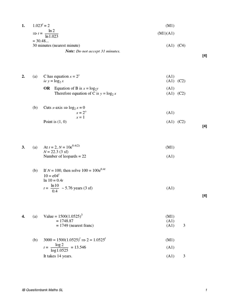Answer Key For Worksheet On Exponential Function | PDF | Mathematics ...