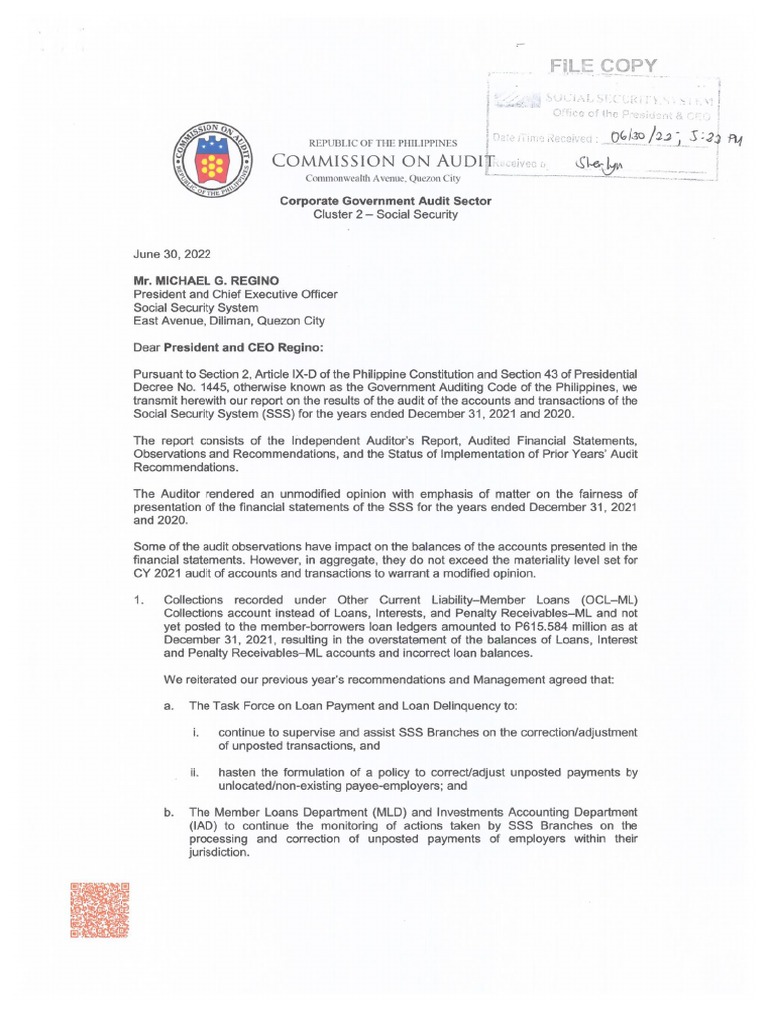 01-SSS2021 Transmittal Letters PDF | PDF