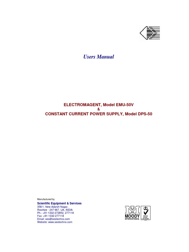 Electromagnet & Power Supply Guide | PDF | Inductor | Electrical Equipment