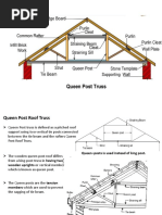 Queen Post Truss | PDF | Roof | Components