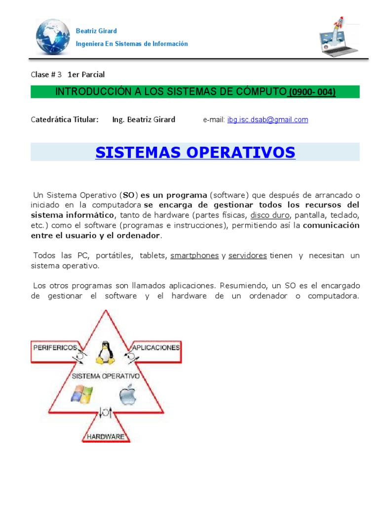 Introducción a los Sistemas Operativos: Funciones Básicas y Tipos de ...