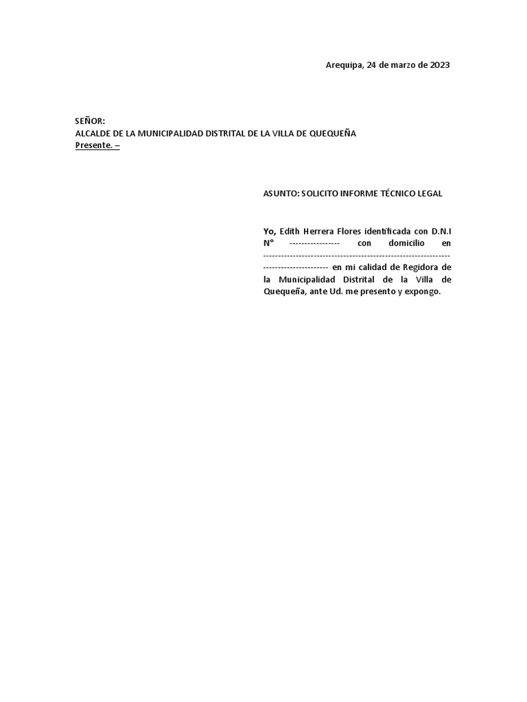 Modelo de Solicitud | PDF