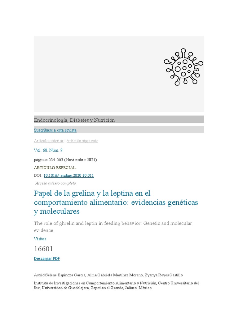 Insulina Grelina y Leptina en Diabetes y Obedidad | PDF | Obesidad ...
