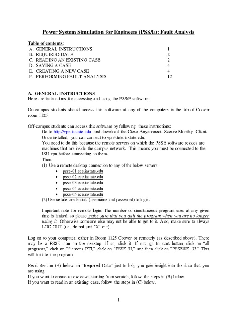 PSSE Tutorial Fault | PDF | Spreadsheet | Transformer