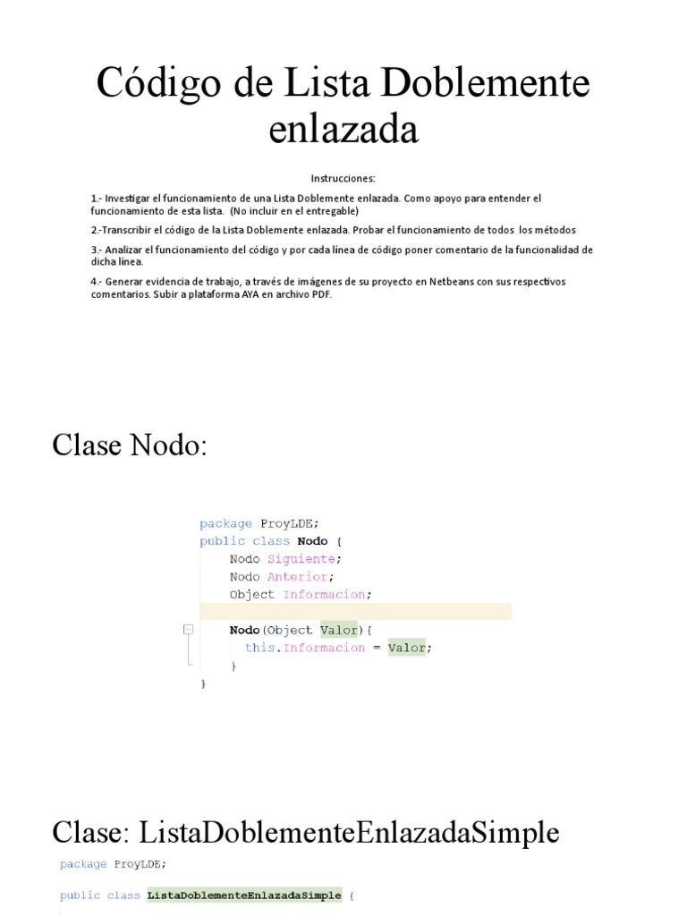 Código de Lista Doblemente Enlazada | PDF | Arte | Informática