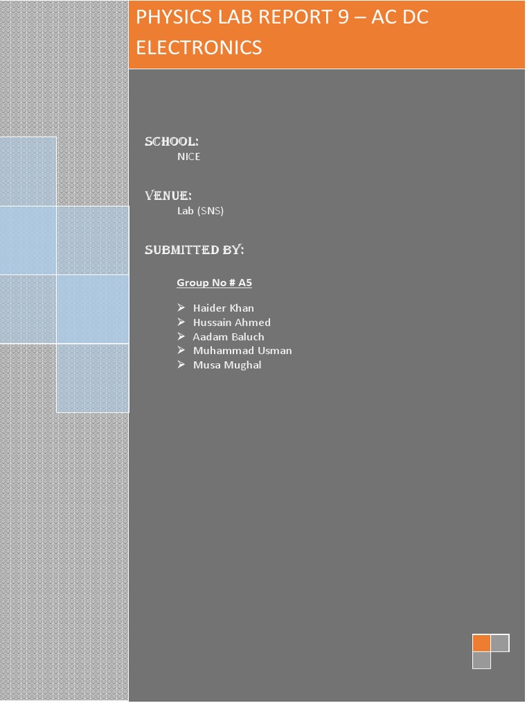 Lab Report 9 PDF | PDF | Capacitor | Electrical Network Lab Report 9 PDF | PDF | Capacitor | Electrical Network