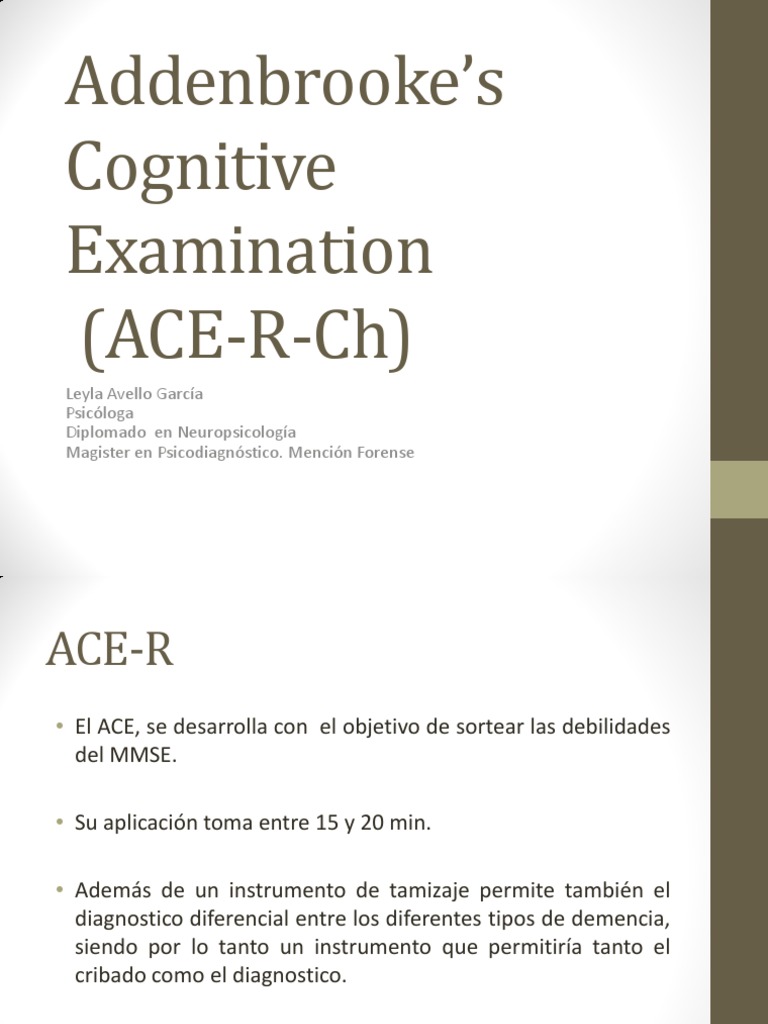 Test ACE-R PDF | PDF