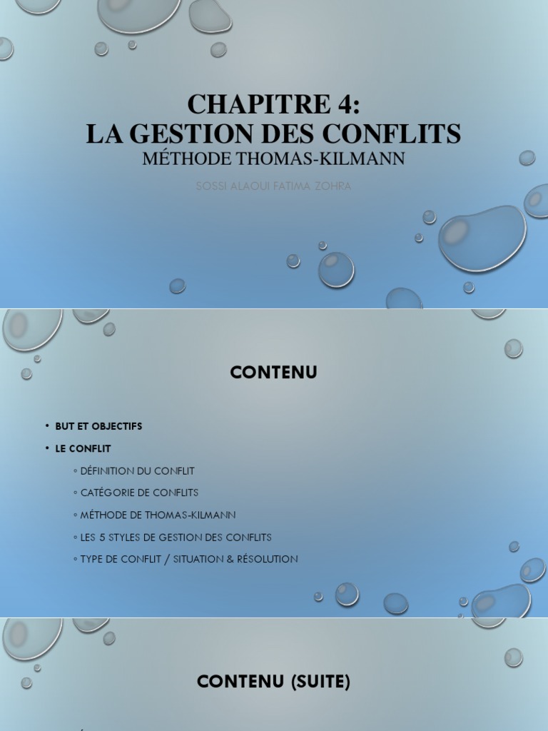 Gestion des Conflits : Méthode Thomas-Kilmann | PDF | Résolution de ...