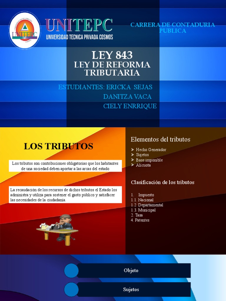 Ley 843 | PDF | Impuestos | Impuesto al valor agregado