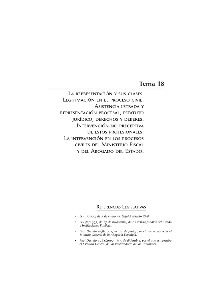 Tema 18 (Gestión) | PDF | Ley procesal | Sentencia (ley)