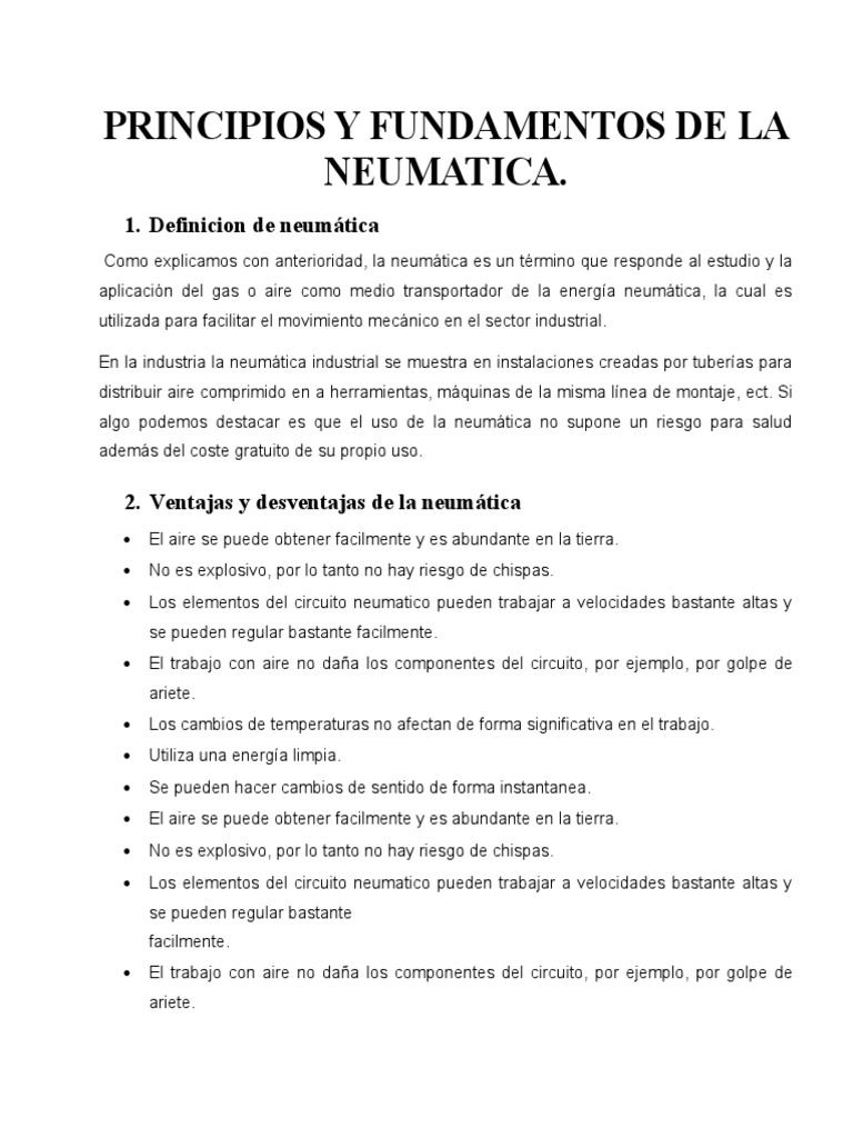 Principios y Fundamentos de La Neumatica | PDF | Presión | Ósmosis