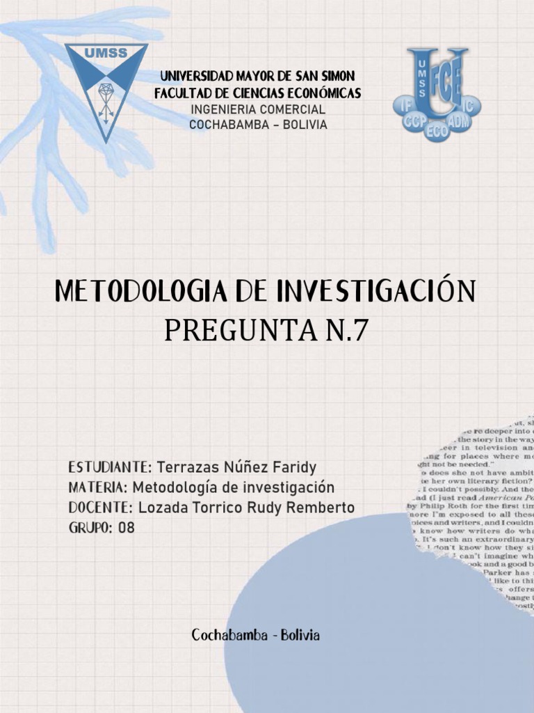 Metodología Pregunta n.7 | PDF