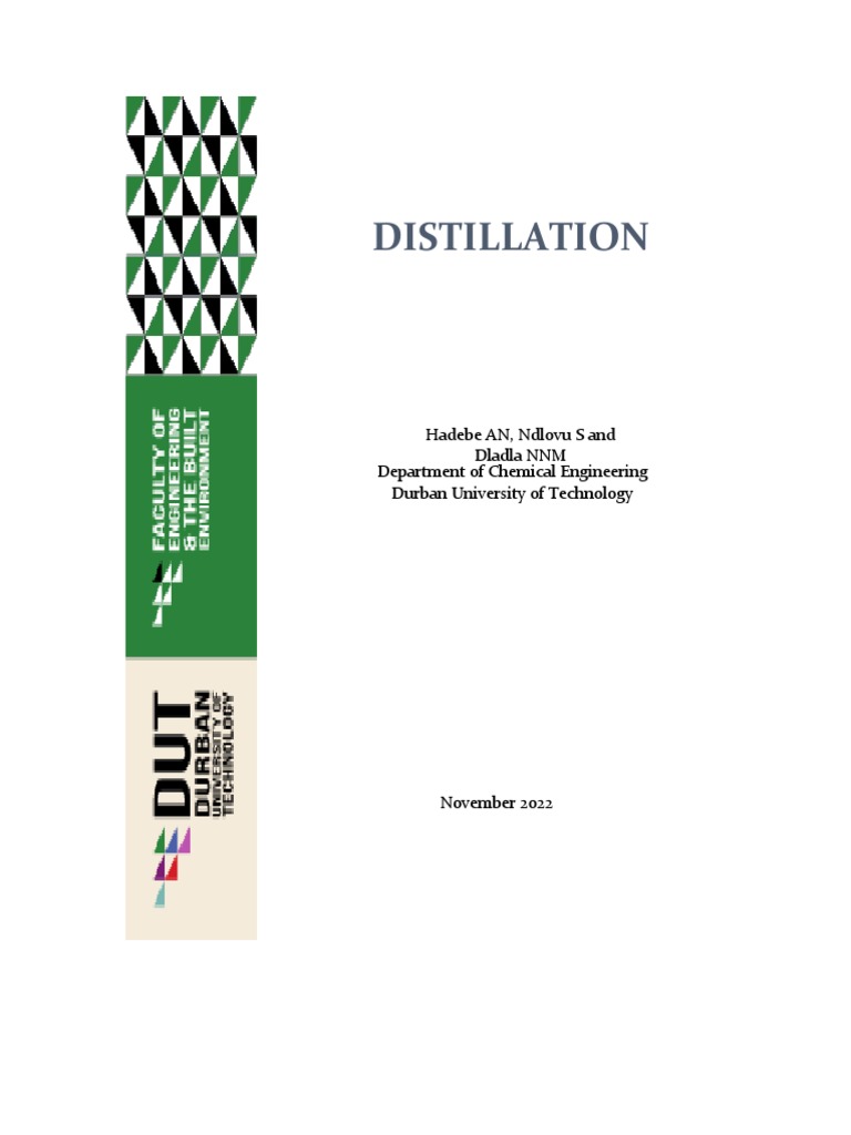Analysis of Distillation Column Operation for the Separation of an ...