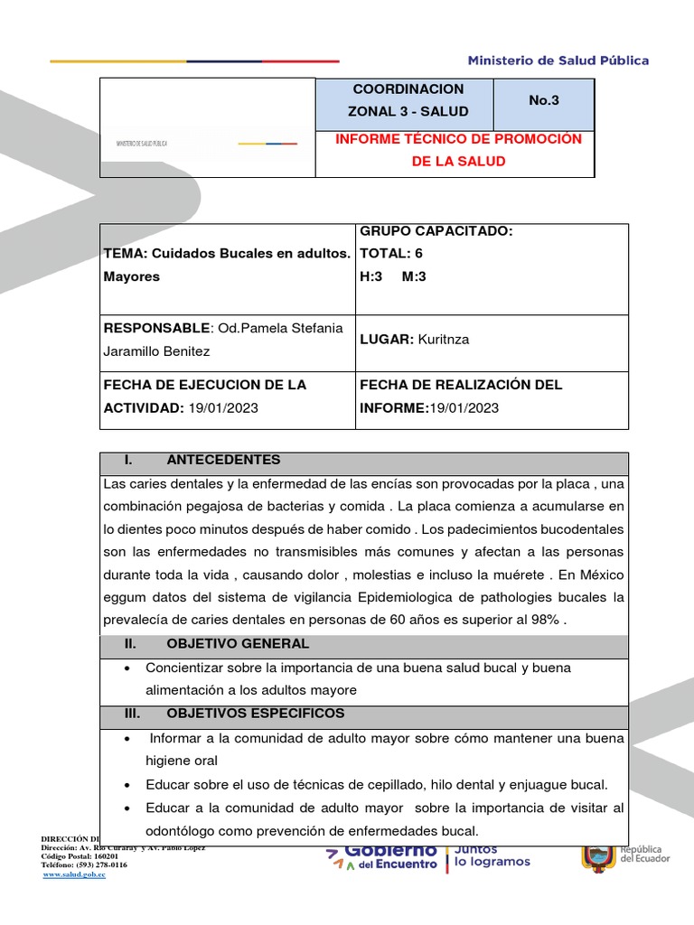 Charla 3-Signed | PDF | Higiene oral | Salud pública