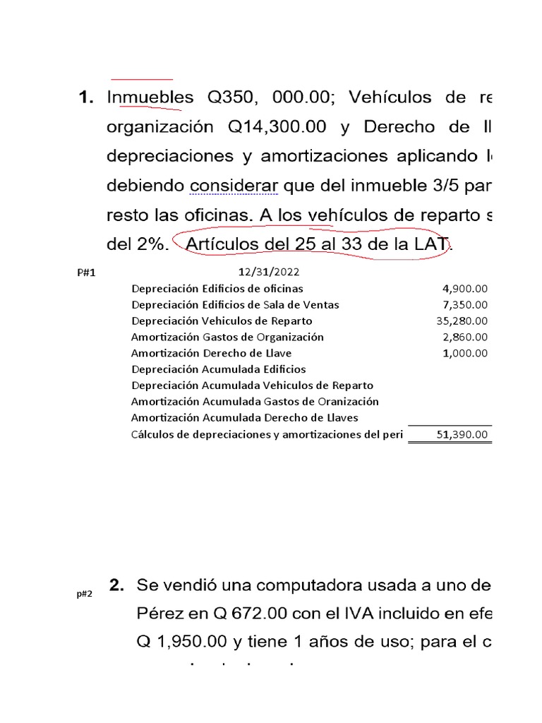 Solución Ejemplos Ajustes Contables | PDF | Depreciación | Negocios ...