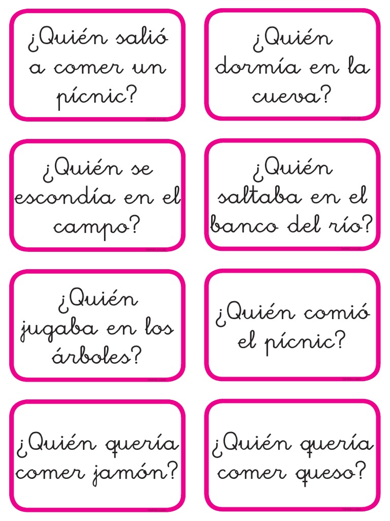 Tarjetas de preguntas-letra-ligada | PDF