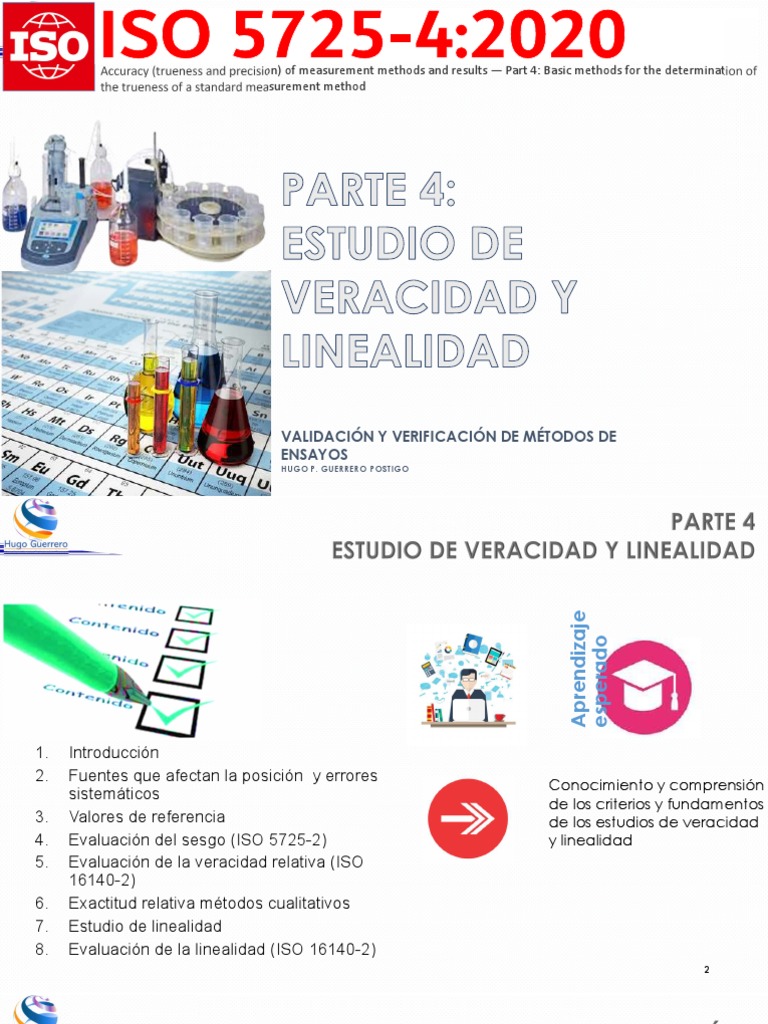 Parte 4 - Estudio de Veracidad y Linealidad PDF | PDF | Medición ...