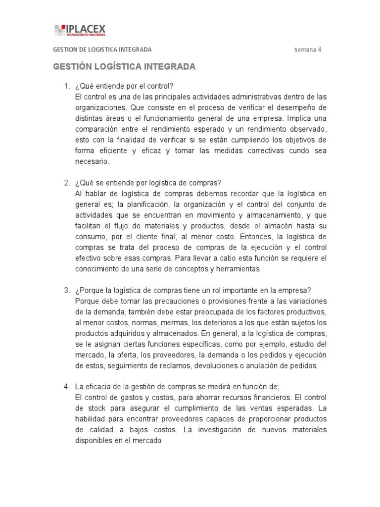 Ej 4 | PDF | Logística | Procesos de negocio
