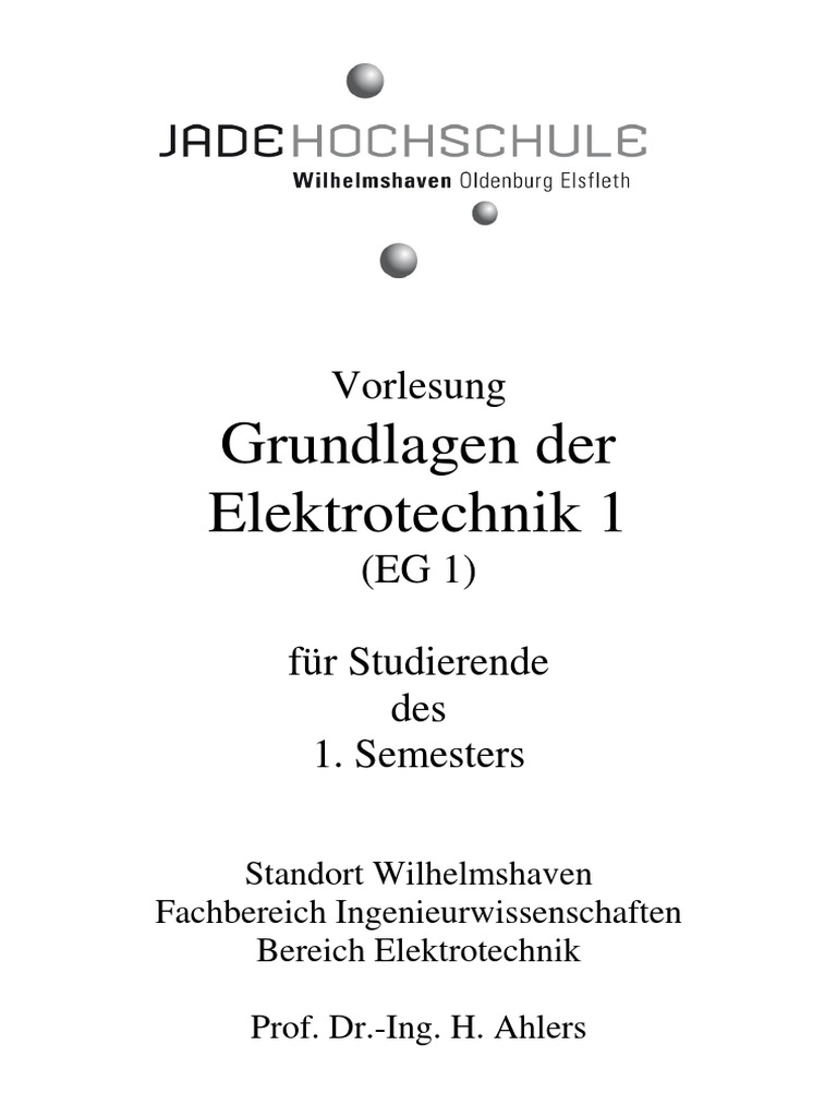 EG1 Skript PDF | PDF