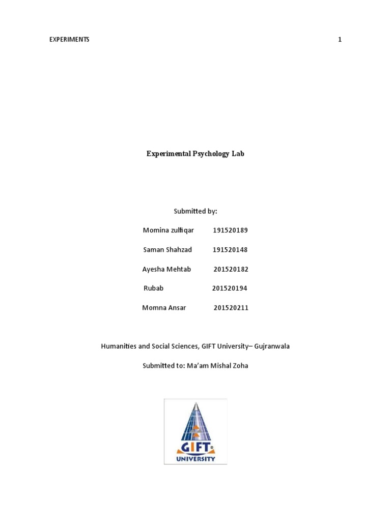 10 Report | PDF | Memory | Experiment