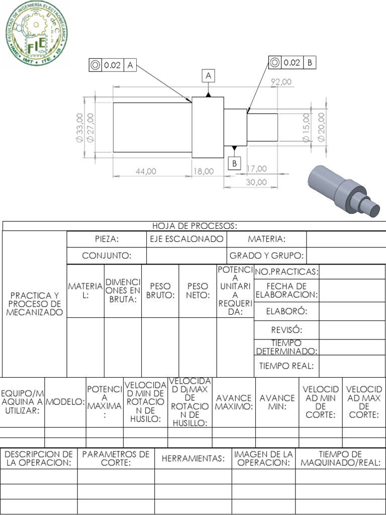 Plano Eje Escalonado | PDF
