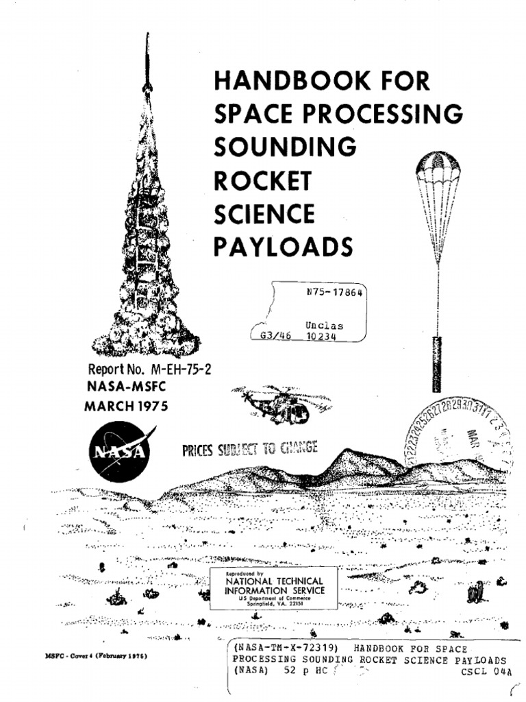 Handbook For Space Processing Sounding Rocket Payloads: Science | PDF