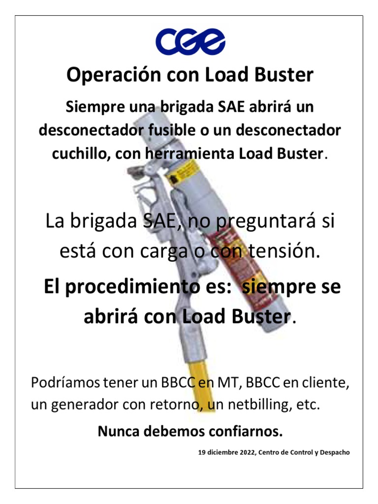 Procedimiento Seguro con Load Buster | PDF
