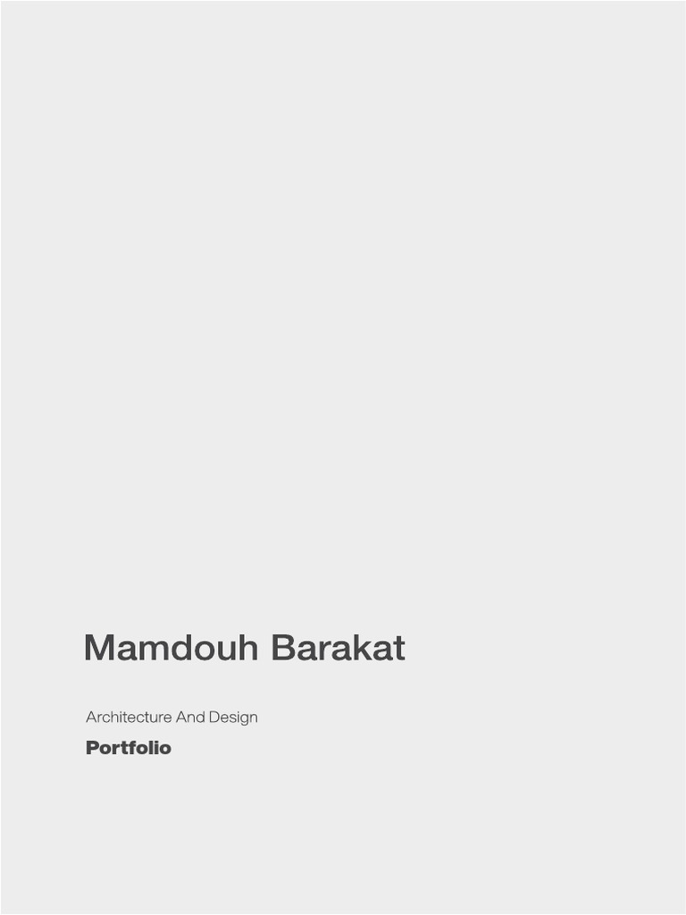 Mamdouh - Barakat Portfolio | PDF | 3 D Computer Graphics