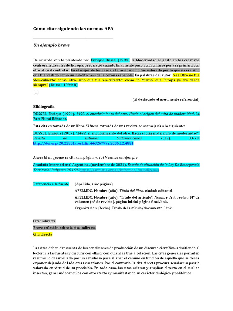 Cómo citar leyes en APA 7 | PDF