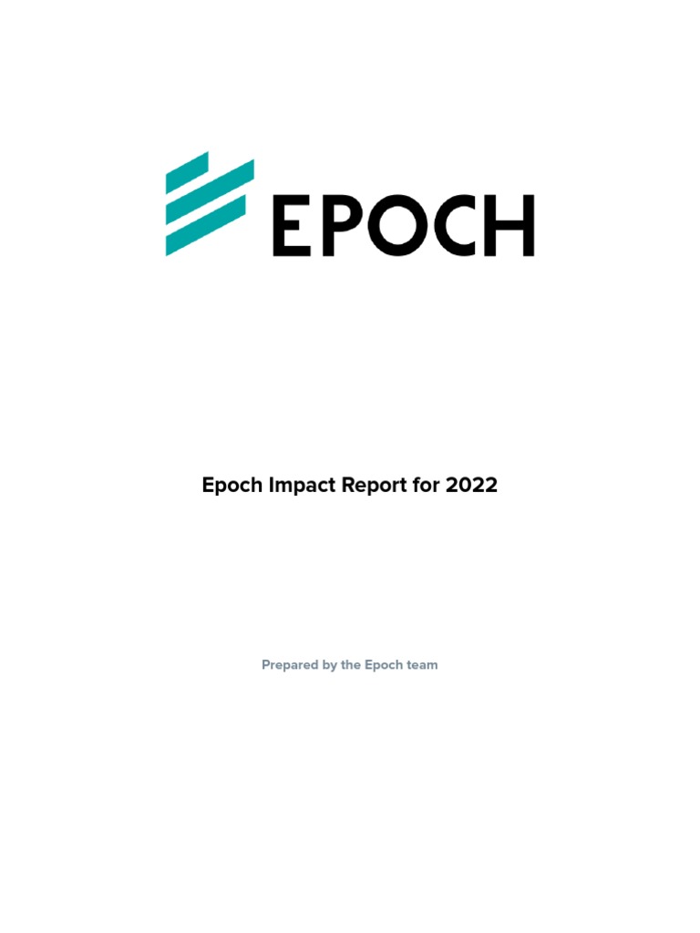 Epoch Impact Report - 2022 | PDF | Machine Learning | Artificial Intelligence