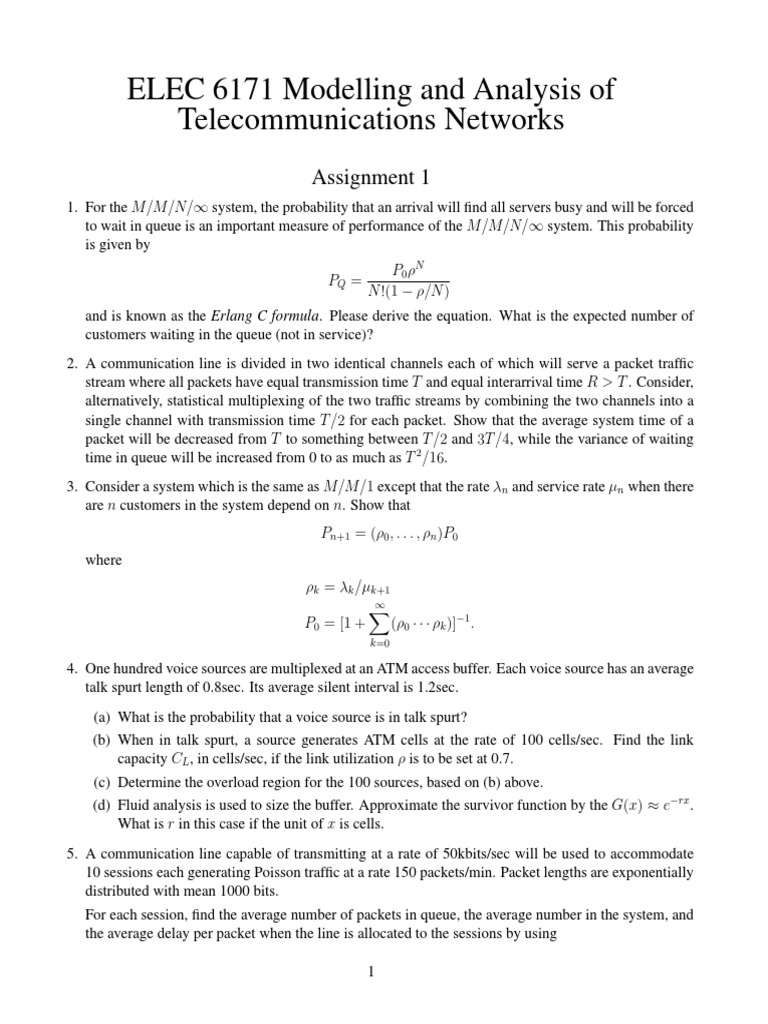 Assign1 PDF | PDF | Multiplexing | Public Switched Telephone Network