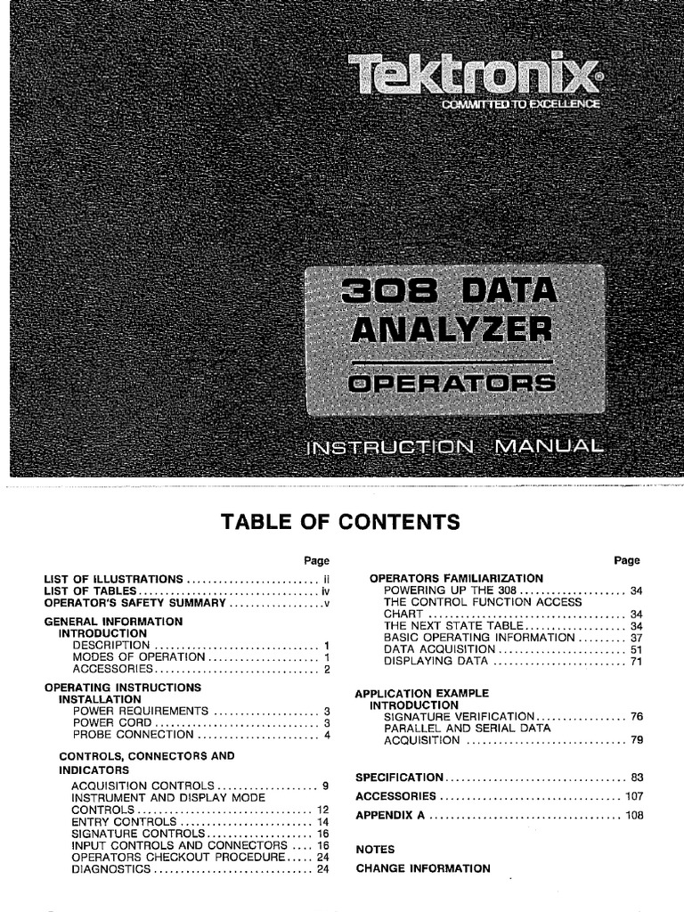 Tek 308 Manual | PDF