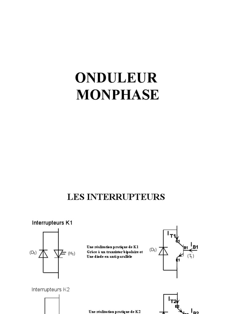 Exposé1 Onduleur Mono | PDF | Onduleur | Électricité