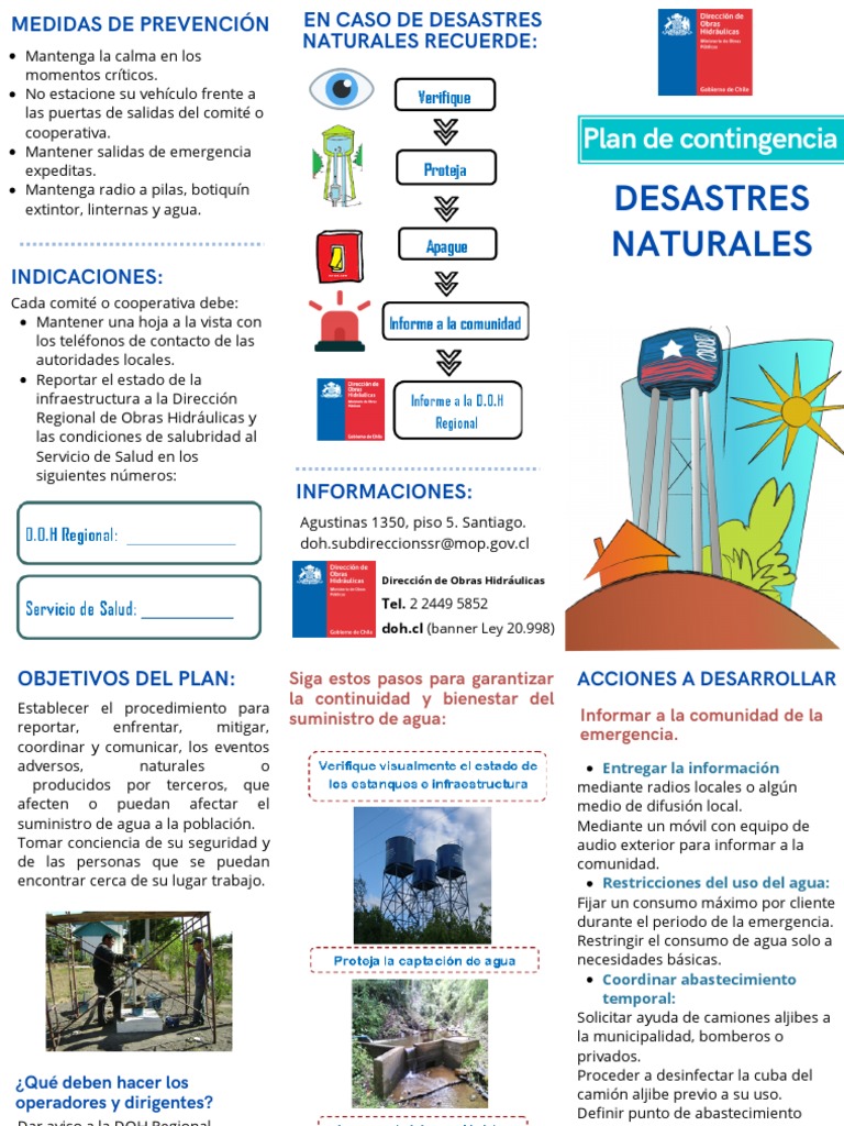 Triptico Desastres Naturales PDF | PDF | Agua
