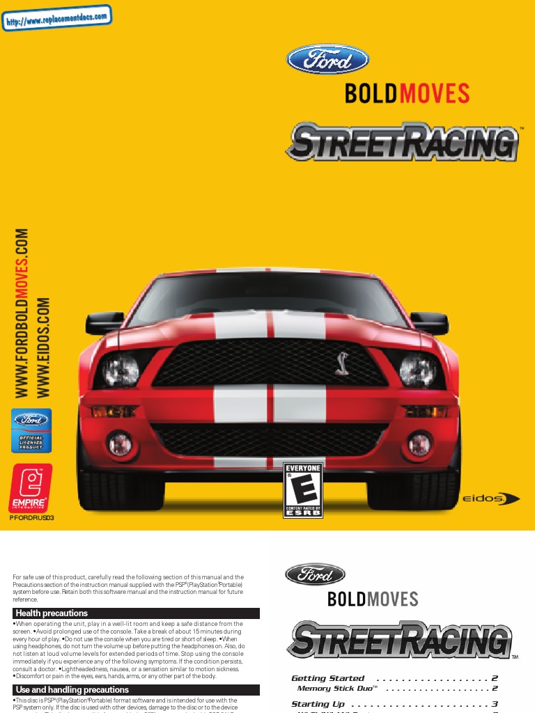 Ford Bold Moves Street Racing - Manual - PSP | PDF | Wireless Lan ...