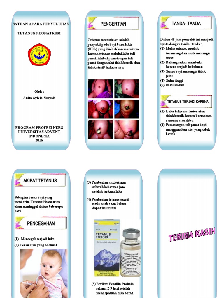 Leaflet Tetanus Neonatus | PDF