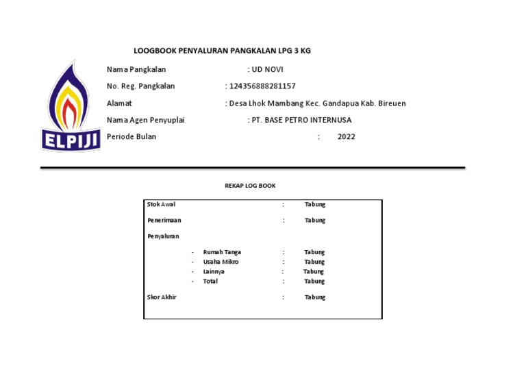 Logbook LPG Cover | PDF