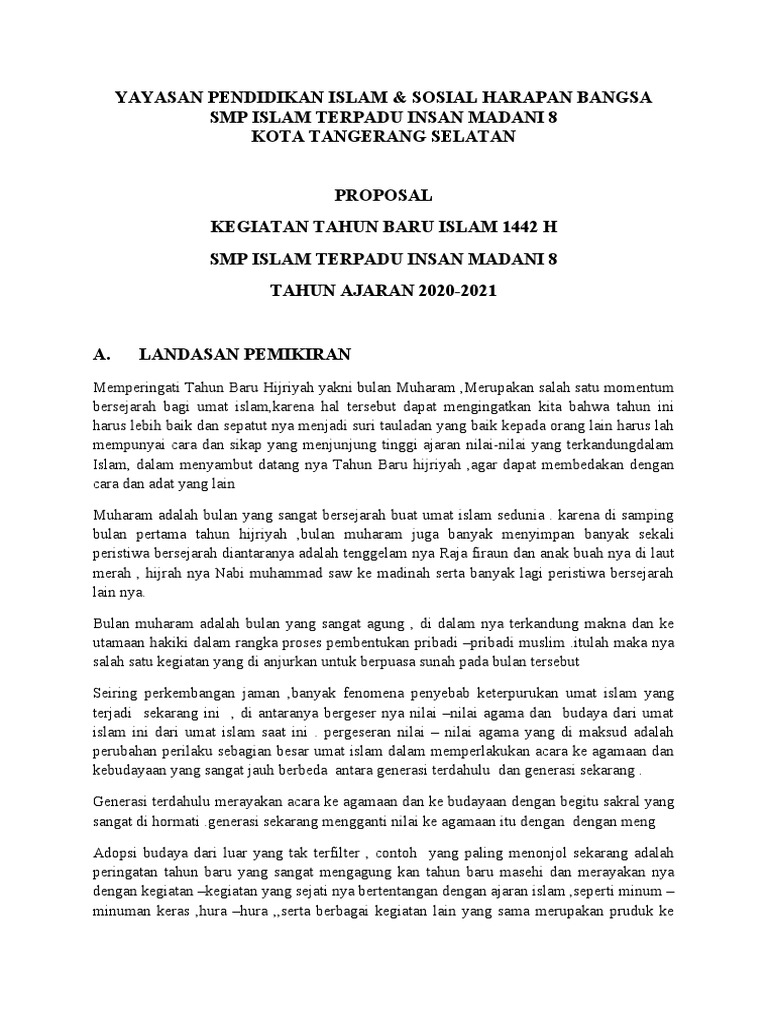 Contoh ISI PROPOSAL MUHARAM | PDF