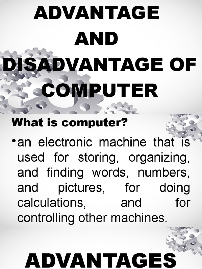 The Advantages and Disadvantages of Computer: A Balanced Perspective on ...