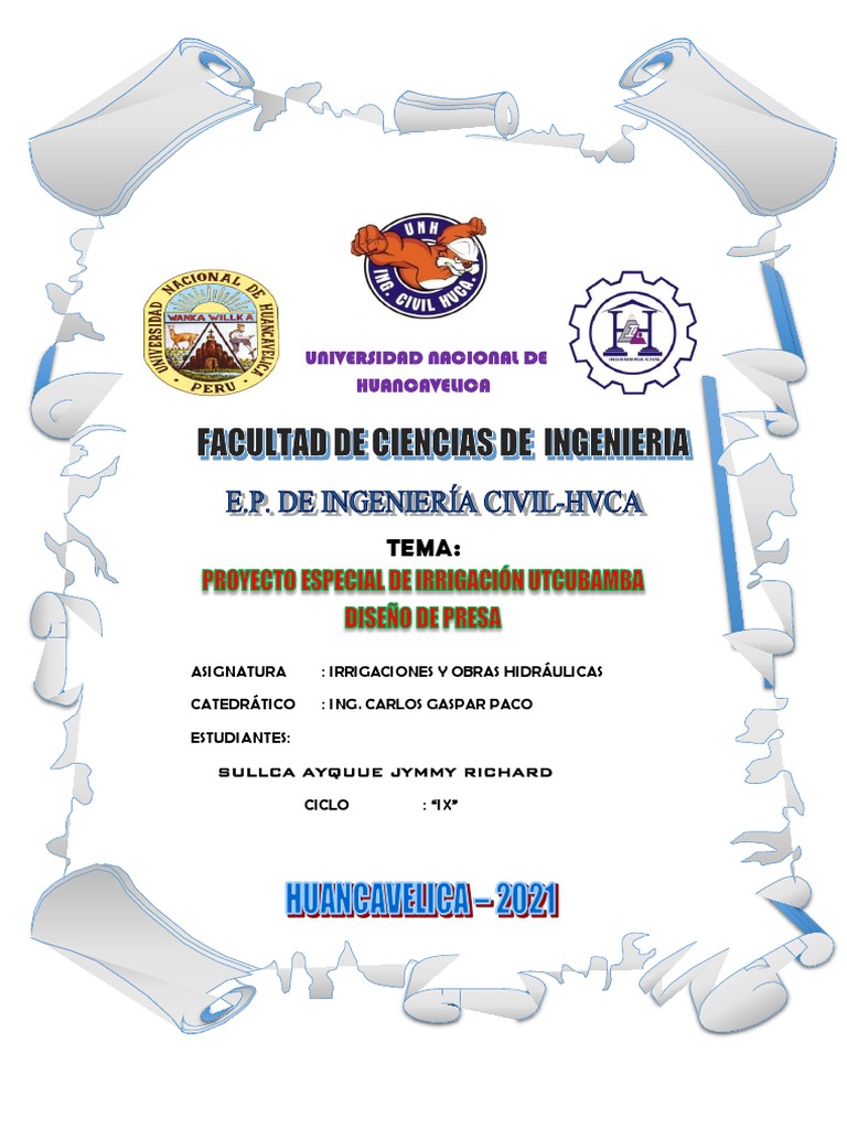 Diseño de Presas | PDF | Reservorio | Represa