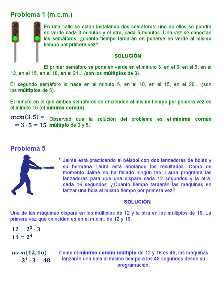 Problemas Resueltos Con M.c.m.. | PDF