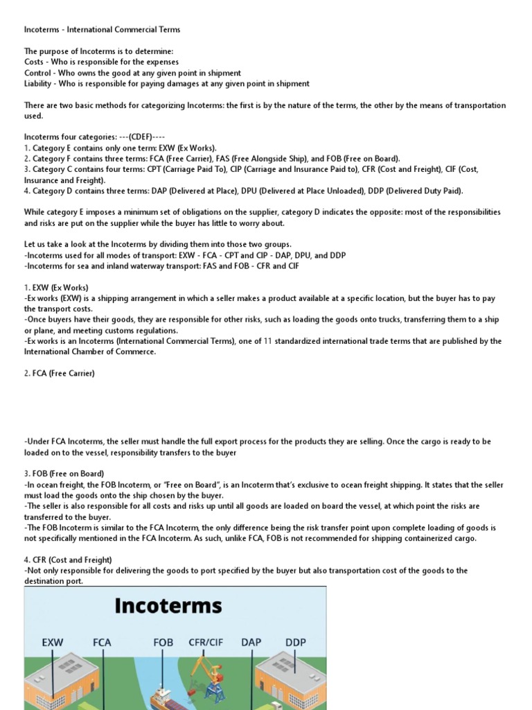 Incoterms | PDF | Logistics | Business Process